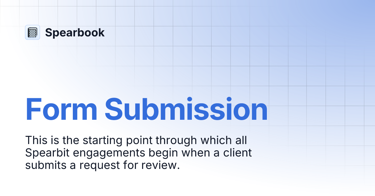 Form Submission | Spearbook